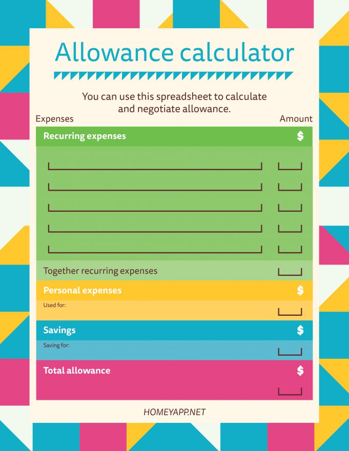 How much allowance should you give - Homey App for Families